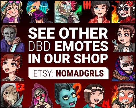 3 Yui Kimura Dbd Emotes Dead By Daylight Twitch Emotes Etsy