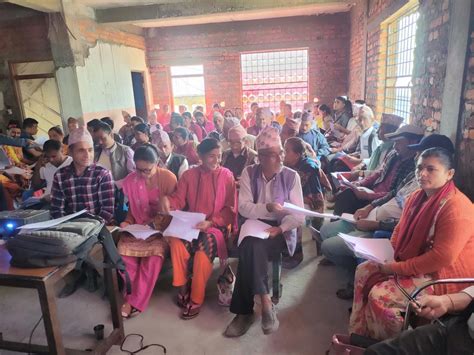 छत्रकोट गाउँपालिका वडा नं ४ का उपभोक्ता समितिका पदाधिकारीहरुको लागि