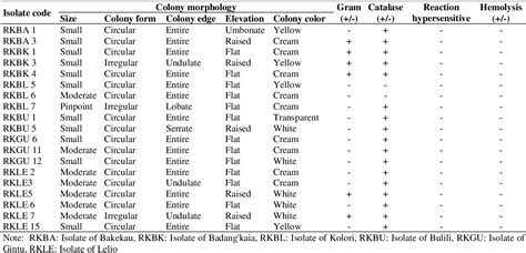 Table 1 From The Isolation Characterization Endophytic Bacteria From