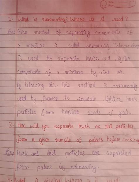 2 What Is Winnowing Where Is It Used Ans The Method Of Separating Comp