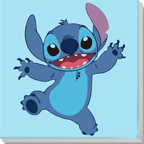 Paint By Numbers Stitch Bailando 20x20 Cm Villaballoon