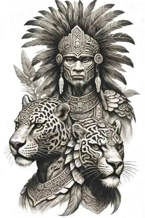 Aztec Jaguar Warrior Tattoo