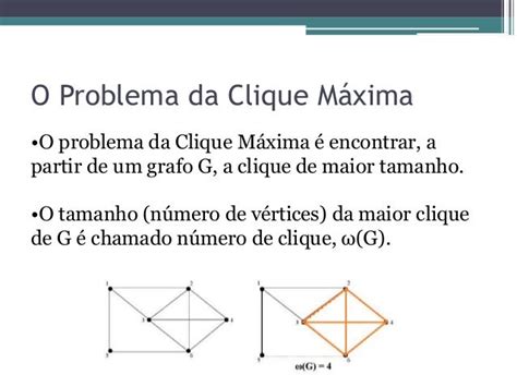 Algoritmo Clique Maximo Analise De Algoritmos