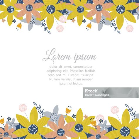 꽃 초대장 서식 파일 인쇄 무료 무료 초대는 생일 파티 결혼식 신부 샤워 베이비 샤워에 대 한 템플릿 꽃 초대장 서식 파일이입니다 벡터에 대한 스톡 벡터 아트 및 기타