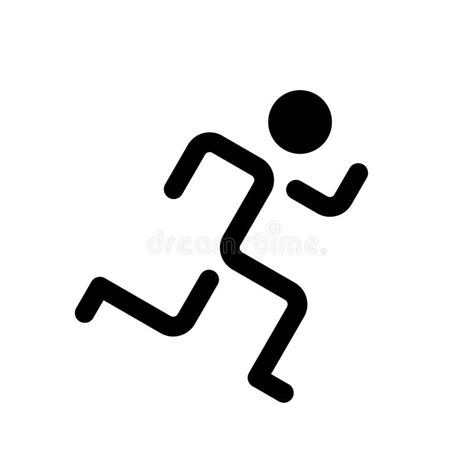 Running Black Glyph Ui Icon Stock Vector Illustration Of Interface