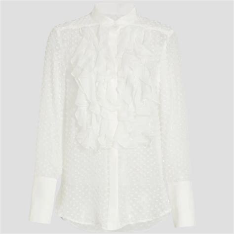 Kiki Tux Shirt In White Fivestory