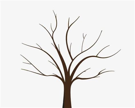 树杈简笔画 树杈简笔画图片带颜色 苗苗知道