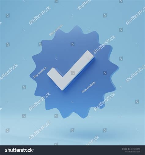 Profile Verification Check Mark Social Media Stock Illustration