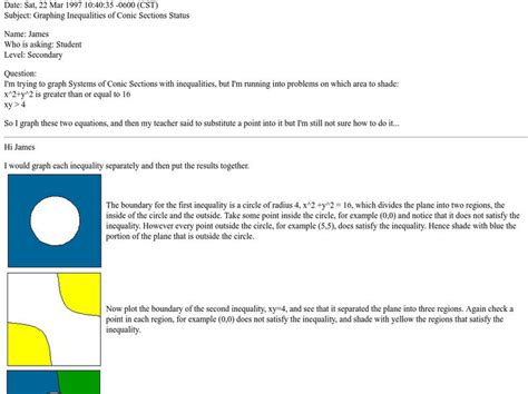 University Of Regina Math Central Graphing Inequalities Of Conic Sections Graphic For 9th