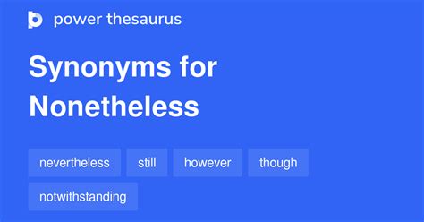 Nonetheless Synonyms 881 Similar Words And Phrases