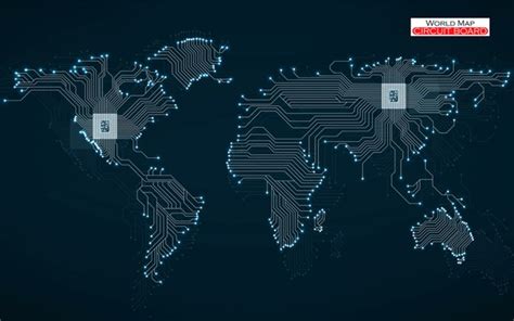 Circuit Board Map Over 11213 Royalty Free Licensable Stock Vectors