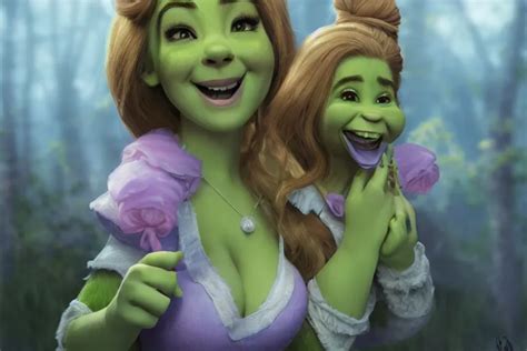 Belle Delphine As Shrek Cinematic Chiaroscuro Stable Diffusion