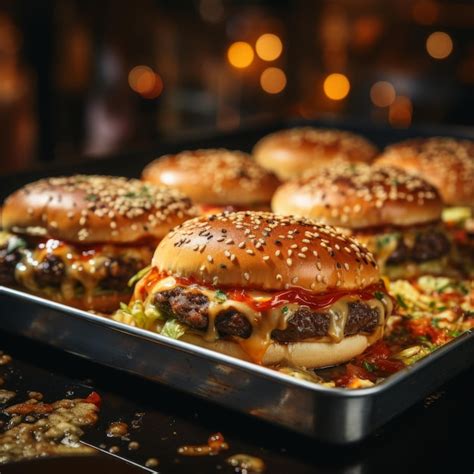 Premium Photo Classic Hamburger Traditional Beef Patty With Lettuce