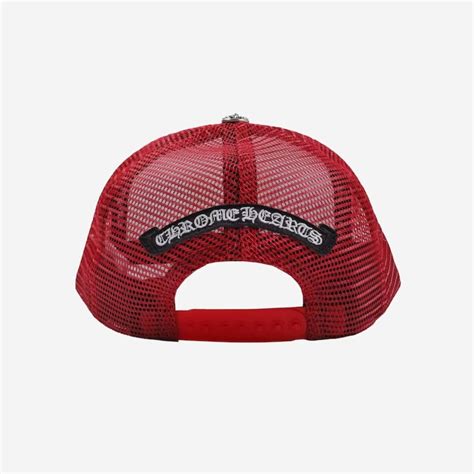 크롬하츠 매티 보이 섹스 레코드 로고 트러커햇 레드 화이트 Chrome Hearts Kream
