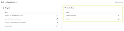 Configuring The Dynamics 365 Sales And Zendesk Connectors In The Edit Embedded App Eone Solutions