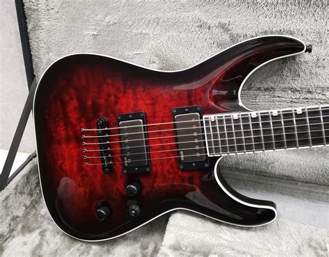 Esp E Ii Horizon Nt Ii Made In Japan See Thru Black Cherry Sunburst Ei