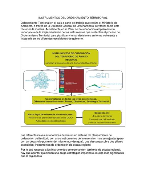 Instrumentos Del Ordenamiento Territorial Pdf Sustentabilidad