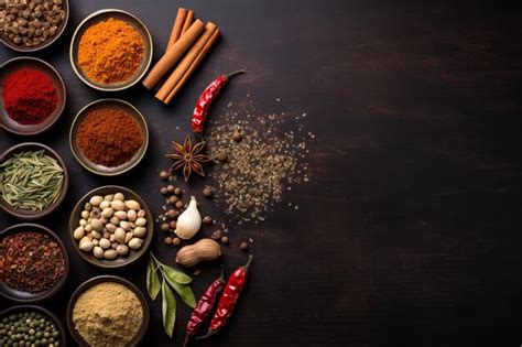 Premium Ai Image Various Flavorful Seasoning Cooking Herb Spices