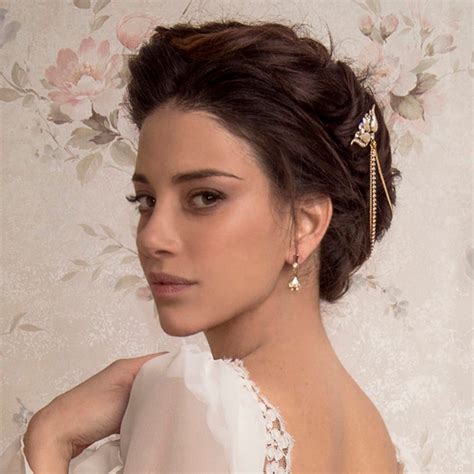 Gold Chain Headpiece Boho Wedding Hair Combs Bridal Side Chain Hair