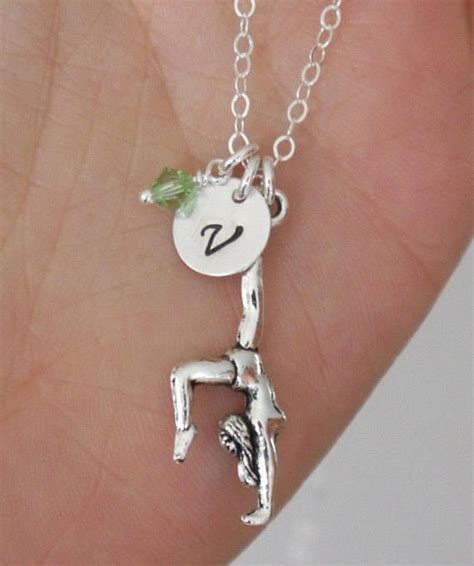Gymnast Necklace Gymnastics Necklace Personalized Gymnast Etsy