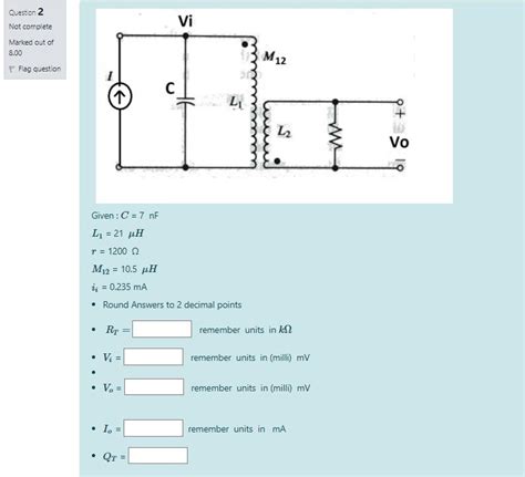 Vi Question Not Complete Marked Out Of Flag Chegg