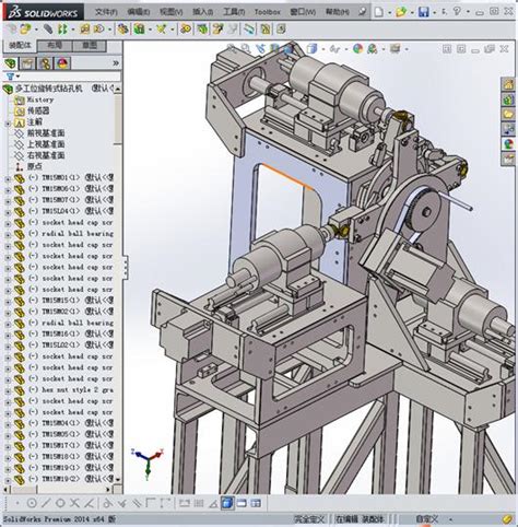 多工位旋转式钻孔机3d模型下载三维模型solidworks模型 制造云 产品模型