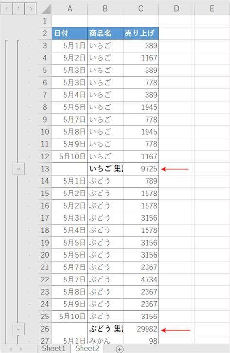 エクセルの小計の出し方｜office Hack