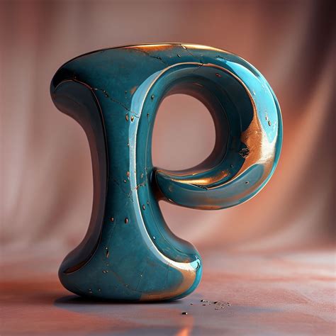 Elegant Porcelain Letter P With Cobalt Blue Patterns Monogram Playground