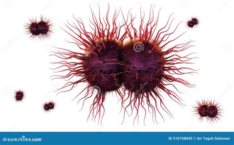 3d Rendering Of Neisseria Gonorrhoeae Bacterium Stock Illustration