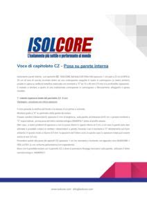 Voce Di Capitolato Pannello Cz Parete Interna Eco Innovazione