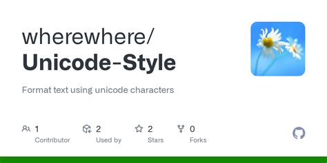 Github Wherewhereunicode Style Format Text Using Unicode Characters