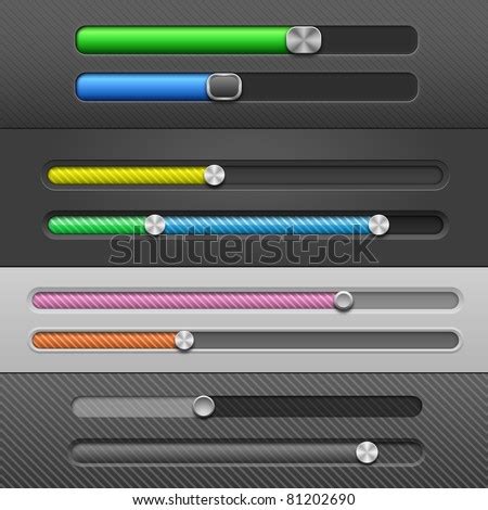 Web Design Elements Slider Bars Vector Illustration 81202690 Shutterstock