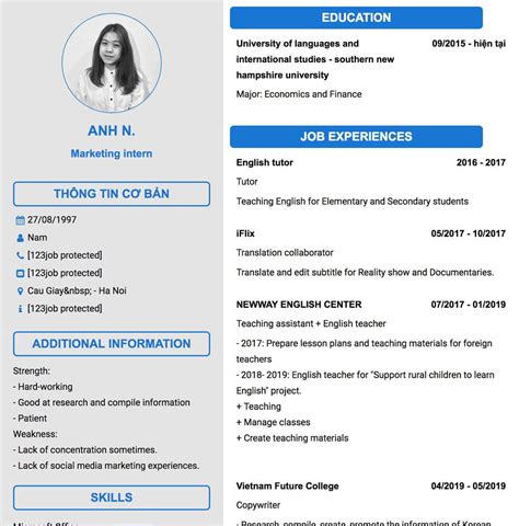 28010 Mẫu Cv Marketing Intern Thiết Kế Chuẩn Nhất 2023 Bởi Anh N