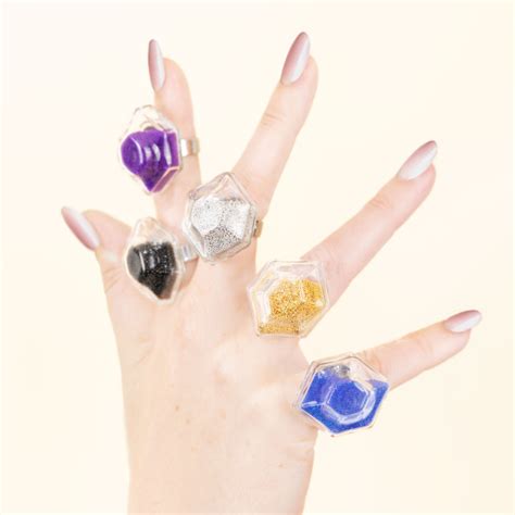 Glass Ring Energie Medium Billes Gold Pylones