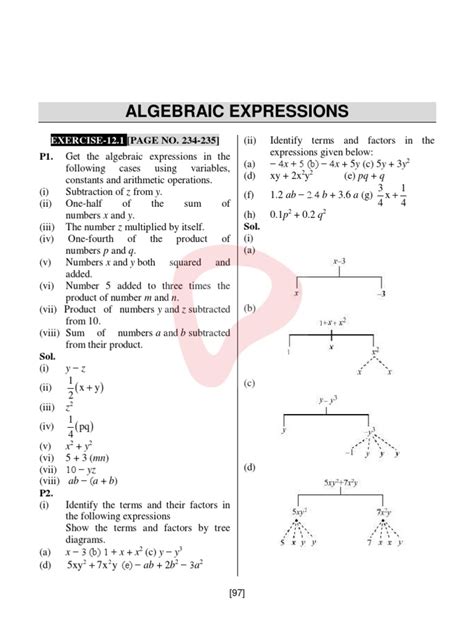Algebric Expression Pdf Numbers Abstract Algebra