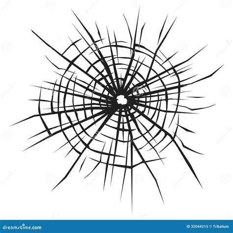 Broken Glass Vector Background Of Cracked Glass Stock Vector