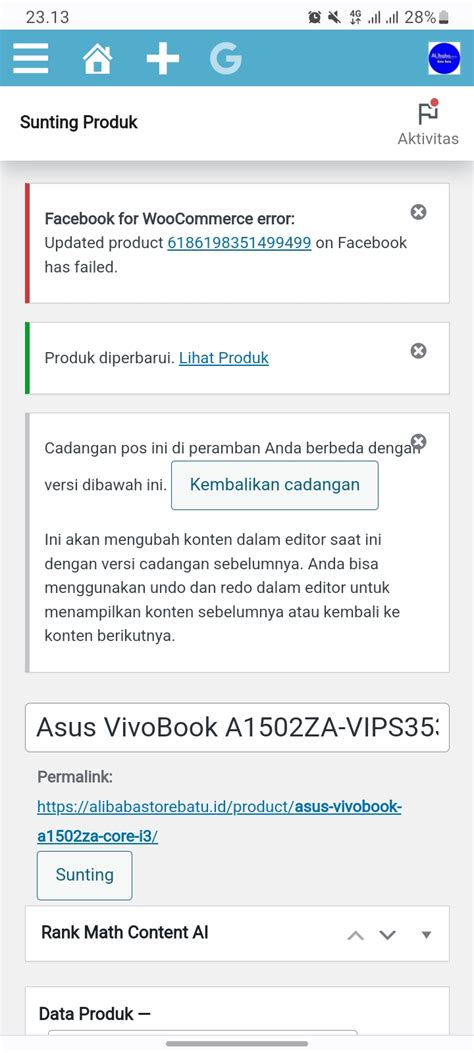 Facebook For Woocommerce Error Updated Product 618619835 On Facebook