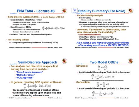 Semi Discrete Approach Computational Fluid Dynamics I Slides Enae