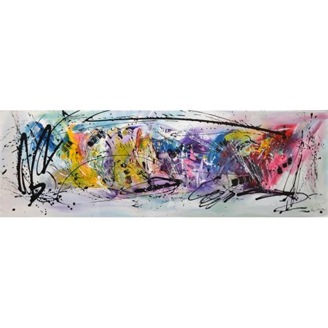 Tableau Panoramique Long Format Abstrait