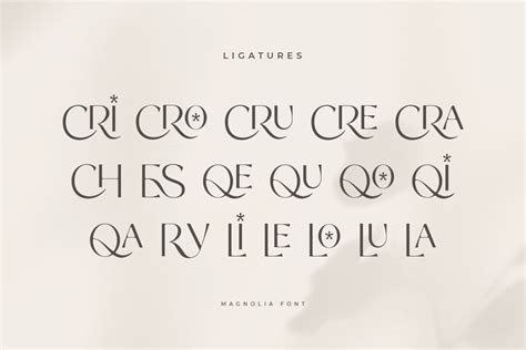 Crimson Elegant Ligature Font Design Cuts