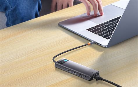 Usb Hub Hub 9in1 Baseus Metal Gleam Series Usb C To 2x Usb 30 2x