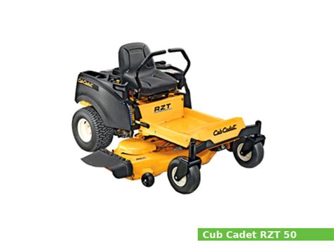 Cub Cadet Rzt 50kh Zero Turn Mower Specs And Service Data