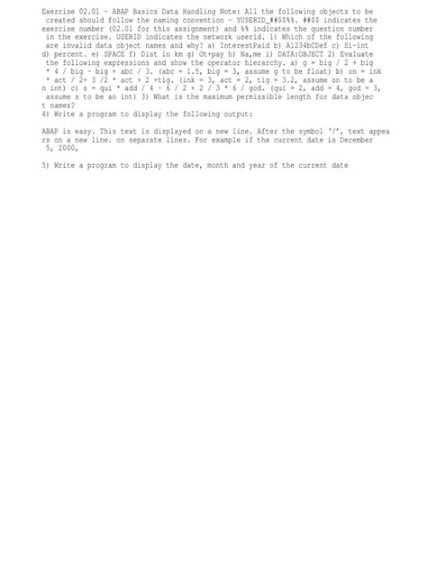 2 1 abap basics data handling 1 pdf data type scientific modeling