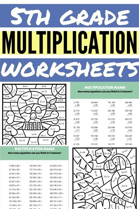 Multiplication Worksheets For Grade 5 Free Printable Pdfs Hess