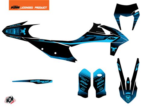 Kit Déco Moto Cross Replica Thomas Corsi 2020 KTM EXC EXCF Noir Bleu