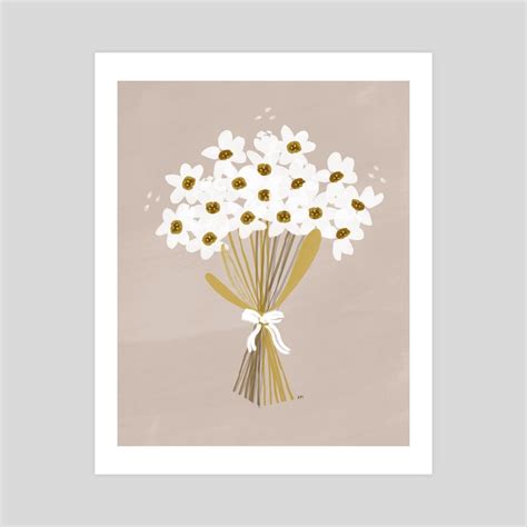 The Narcissus Decembers Birthday Flower An Art Print By Andra Weber