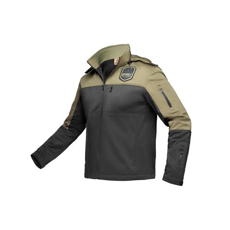 Boerboel Wear Mens Soft Shell Jacket Black And Olive