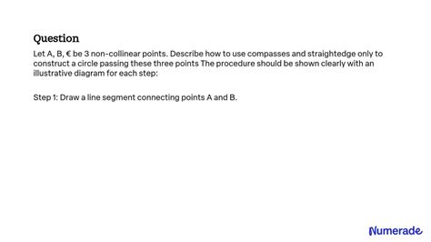 Video Solution Let A B Be Non Collinear Points Describe How To