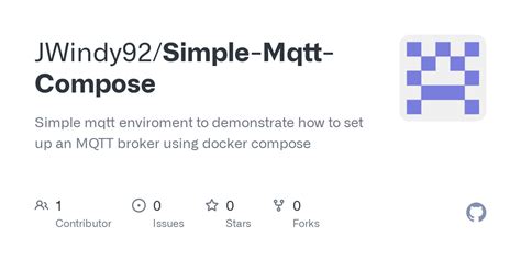GitHub JWindy Simple Mqtt Compose Simple Mqtt Enviroment To Demonstrate How To Set Up An