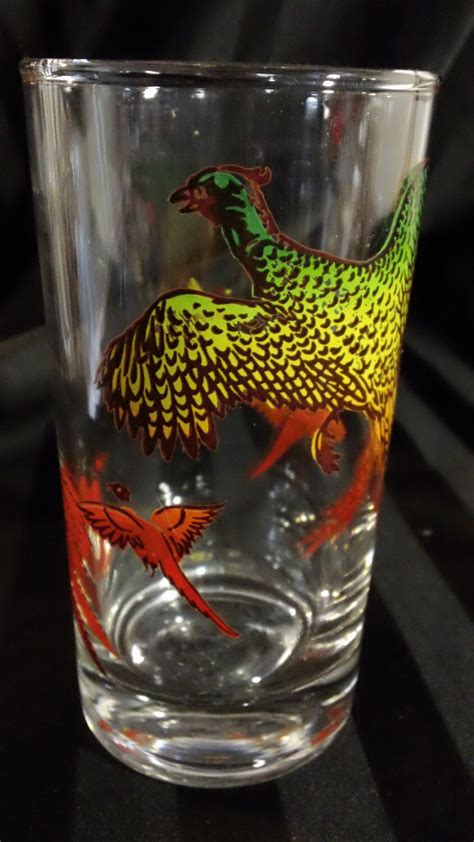 Vintage Pheasant Game Bird Drinking Glass